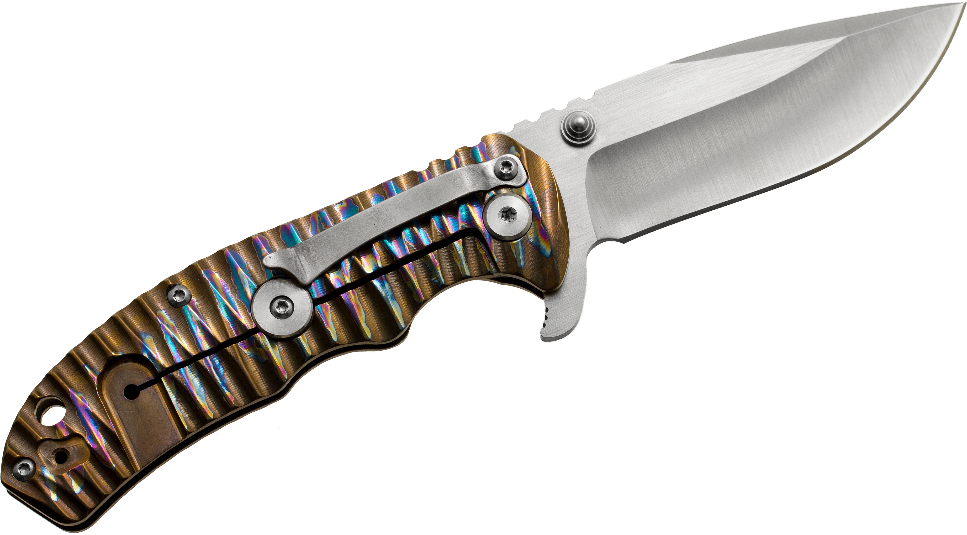 Tim Britton Knives Custom Tango Flipper 3" S35VN Satin Drop Point Blade ...