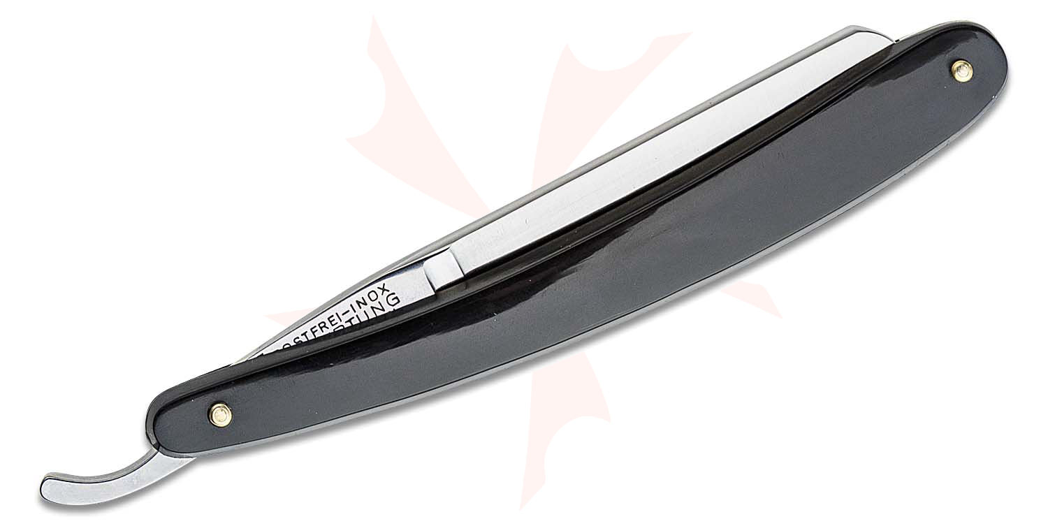 Timor Straight Razor, 5/8" Stainless Blade, Black Plastic Handles ...