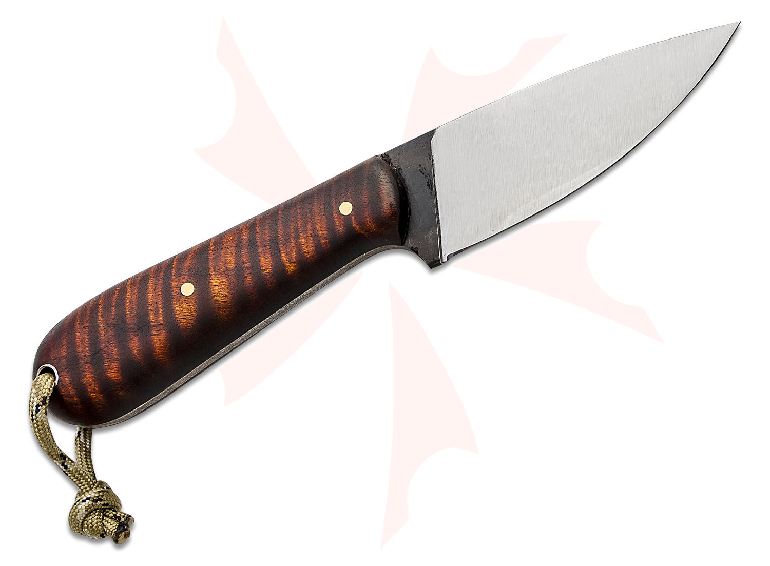 T.M. Hunt Custom Magua 3.56" O1 Steel Fixed Blade, Curly Maple Handles ...
