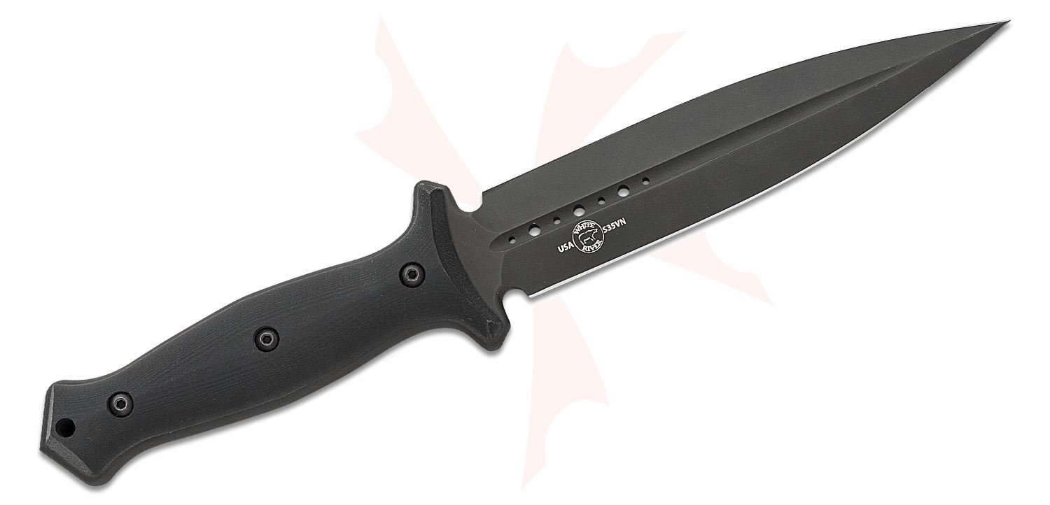 Todd Begg Knives War Junkie Dagger Fixed Blade Knife 6" S35VN Black PVD ...