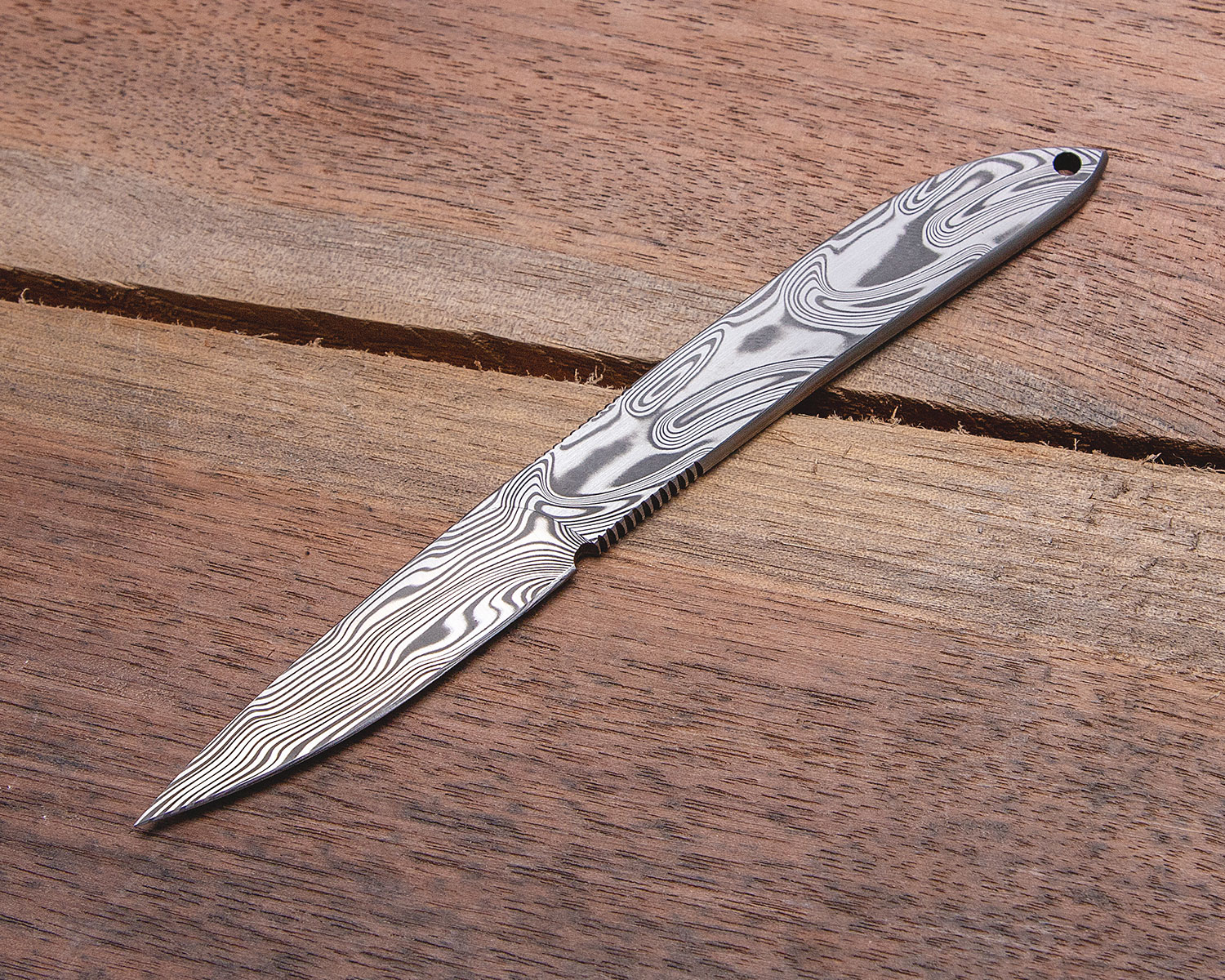 Todd Begg Custom Small Fixed Blade Knife 2.125" Damasteel Drop Point ...