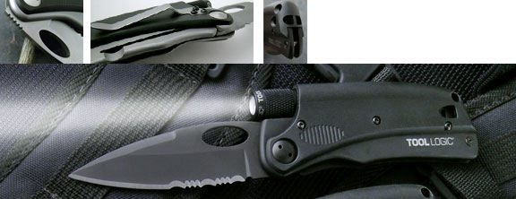 Tool Logic SL Pro Knife with Magnetic Light & 3" Bead Blasted Blade ...
