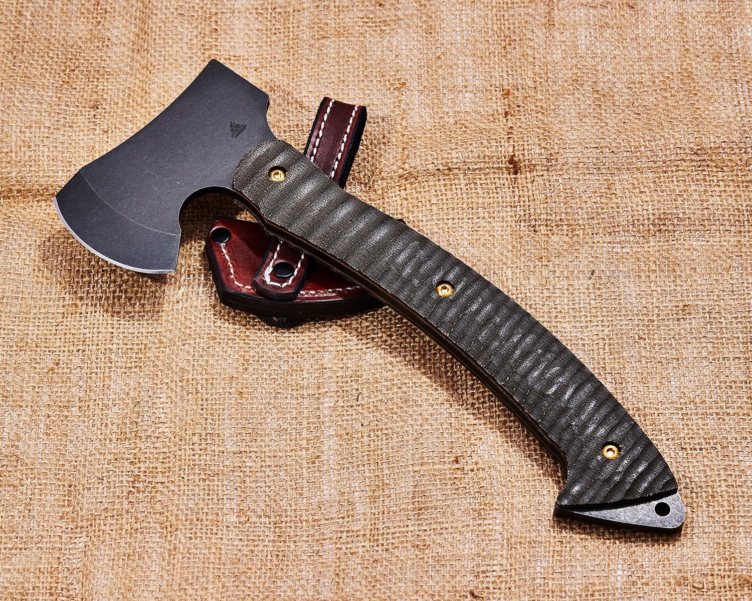 Toor Knives Campfire Collection Camp Axe, 12" Overall, D2 Tumbled Black ...