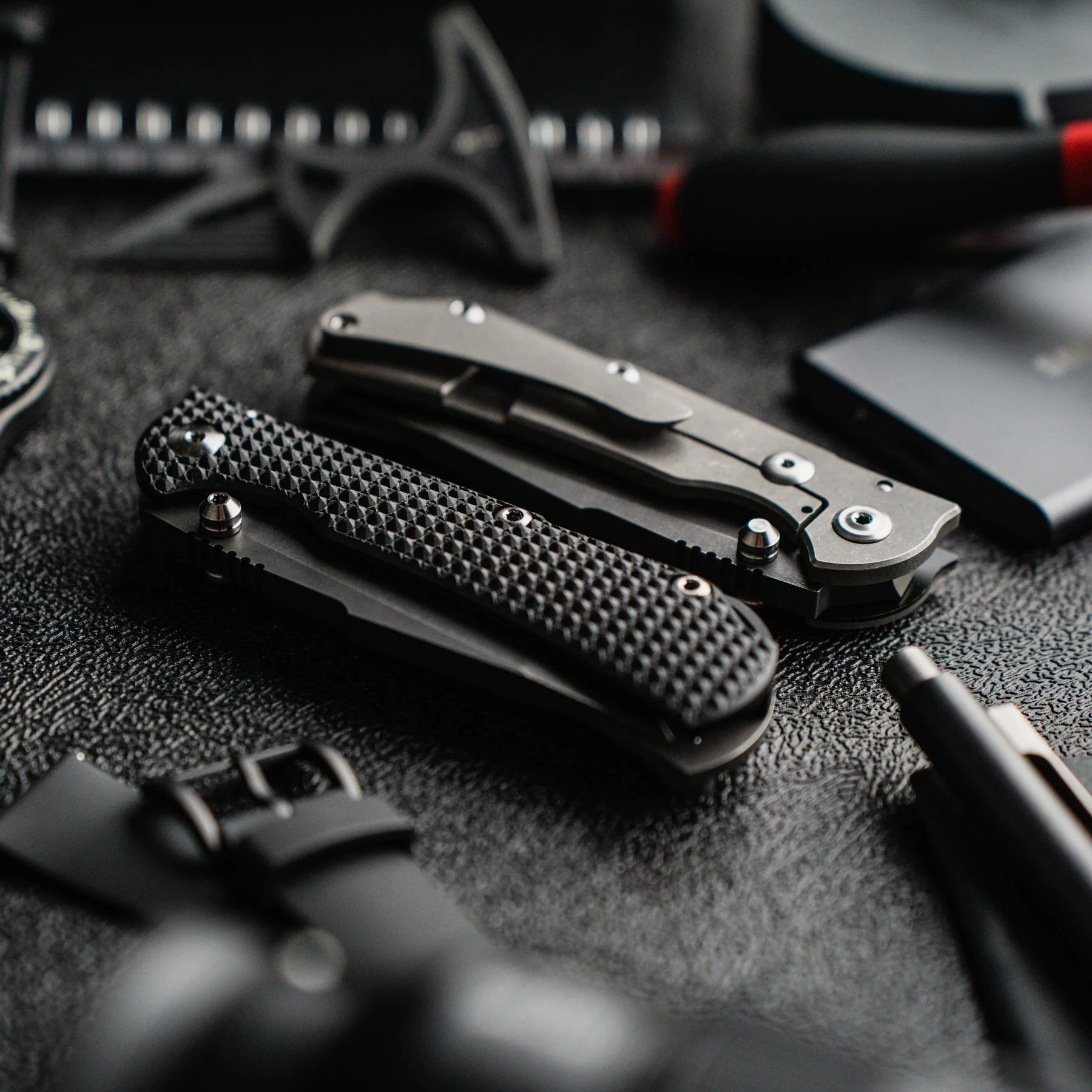 Toor Knives Chasm XLT Folding Knife 3.125" CPM-154 Black Oxide Tanto ...