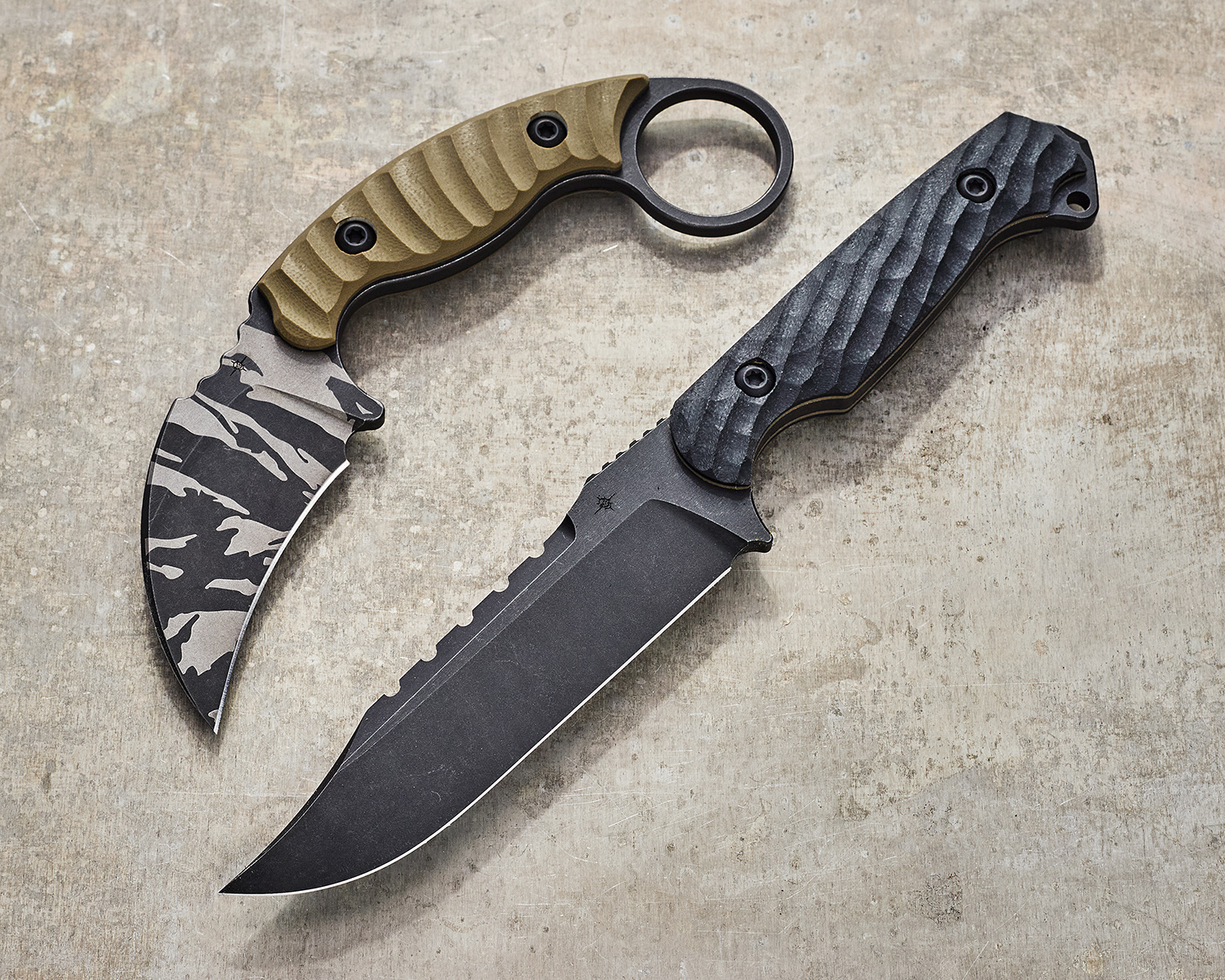 Toor Knives Crewman Fixed Blade Knife 4.625" CPM-CruWear Black Oxide ...