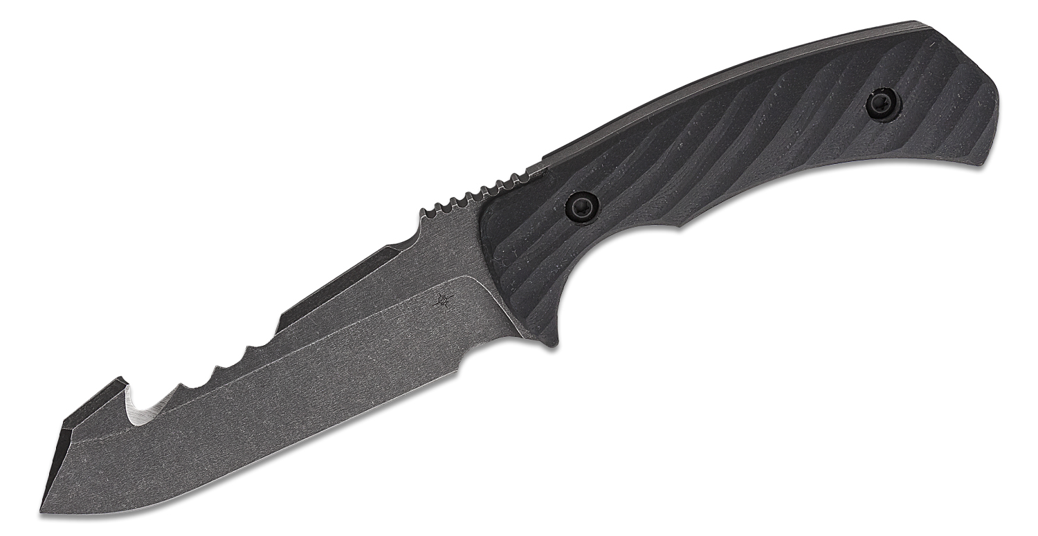 Toor Knives Egress SAR Fixed Blade Knife 4.875" CPM-S35VN Black Oxide ...