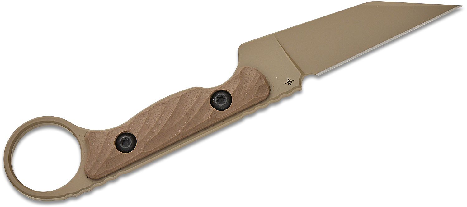 Toor Knives Jank Shank Pikal Fixed Blade Neck Knife 3" CPM-154 Flat ...