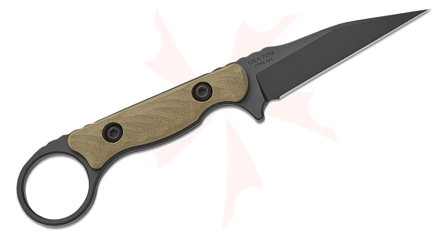 Toor Knives Jank Shank W Fixed Blade Neck Knife 3" CPM-M4 Black KG ...