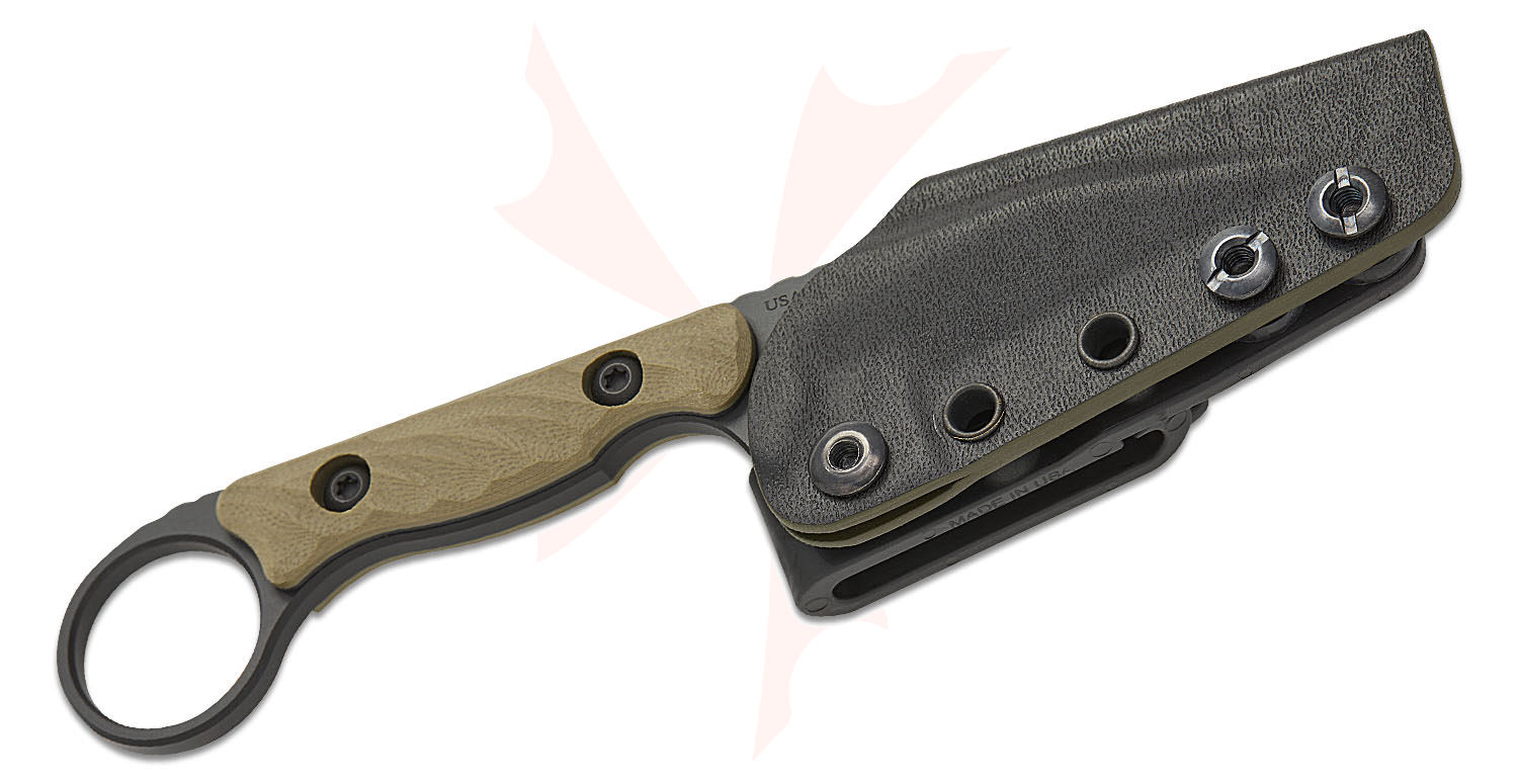 Toor Knives Jank Shank W Fixed Blade Neck Knife 3" CPM-M4 Black KG ...