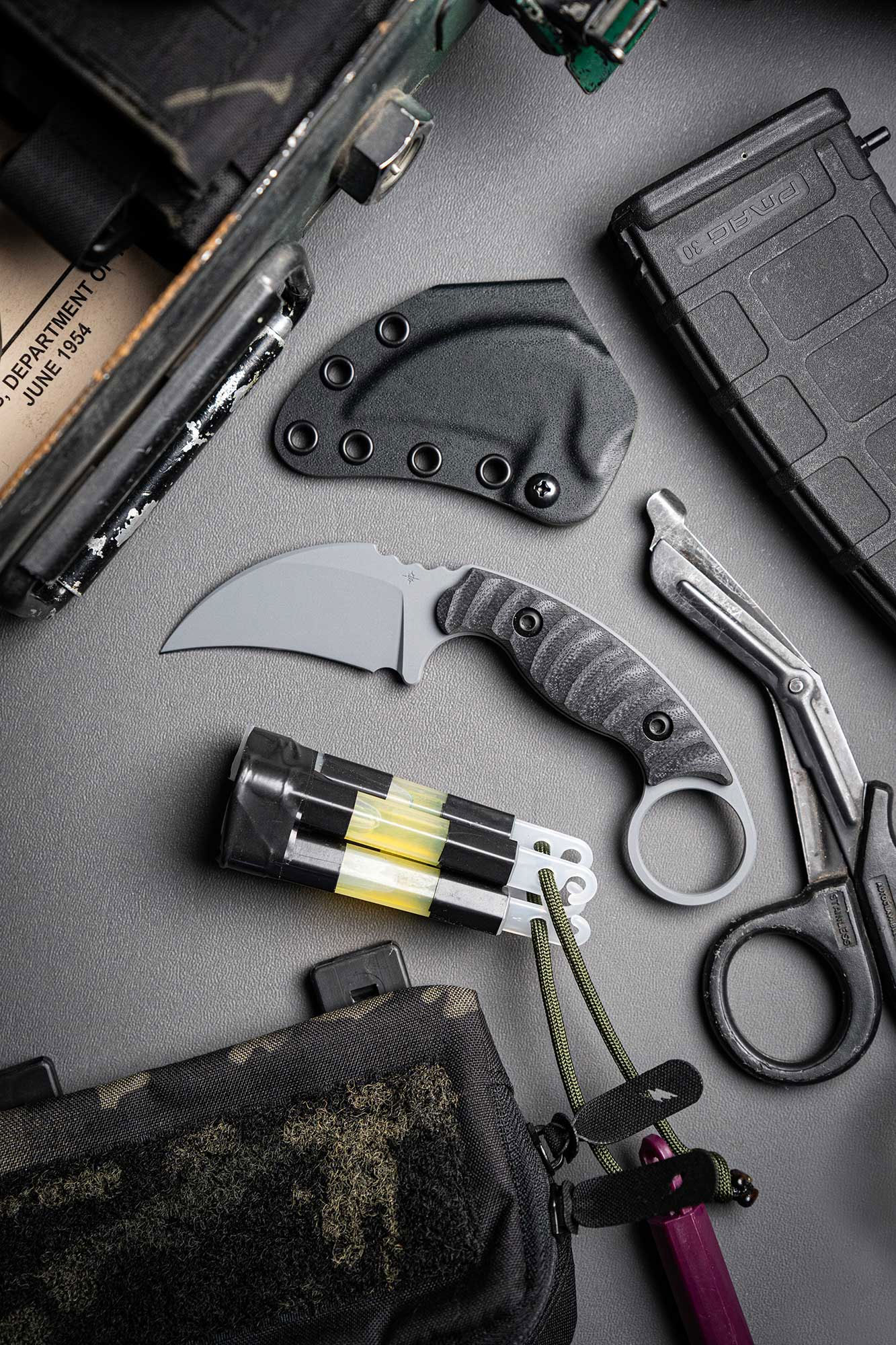 Toor Knives Karsumba R Fixed Blade Karambit Knife 2.5" CPM-M4 Phantom ...