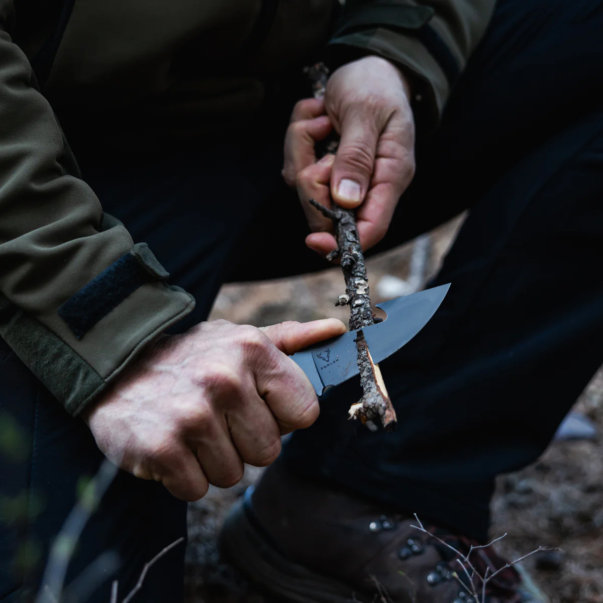 Toor Knives Forloh Collab Merlin Fixed Blade Knife 3.75" CPM-154 Black ...