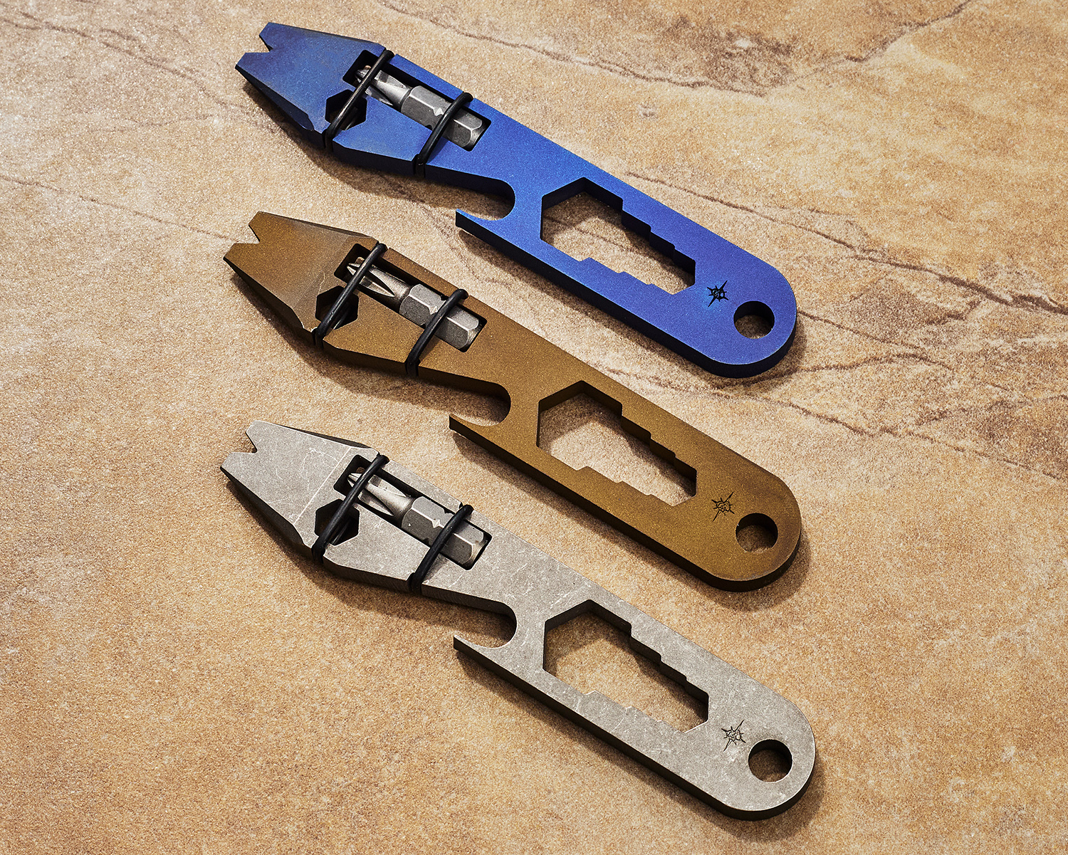 Toor Knives Bronze Titanium Keychain Mini Multi-Tool, 4.1" Overall ...