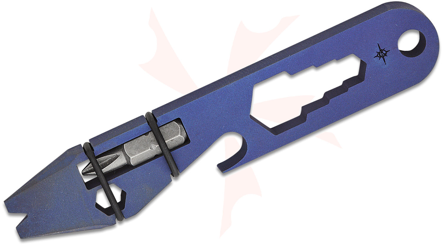 Toor Knives Cobalt Blue Titanium Keychain Mini Multi-Tool, 4.1" Overall ...