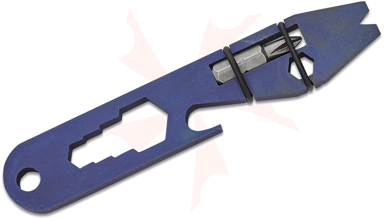 Toor Knives Cobalt Blue Titanium Keychain Mini Multi-Tool, 4.1" Overall ...