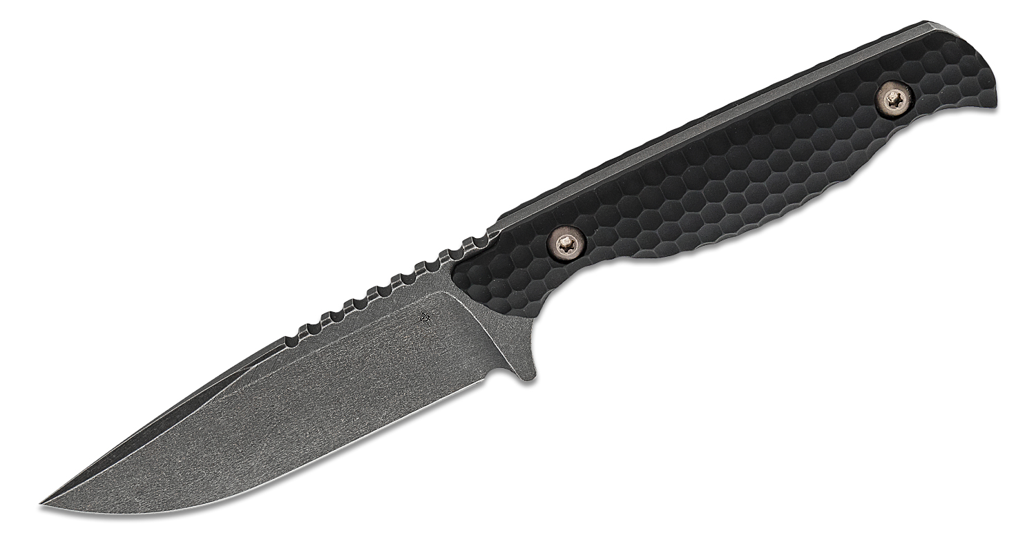 Toor Knives Mutiny Fixed Blade Knife 4" CPM-154 Black Stonewashed Drop ...