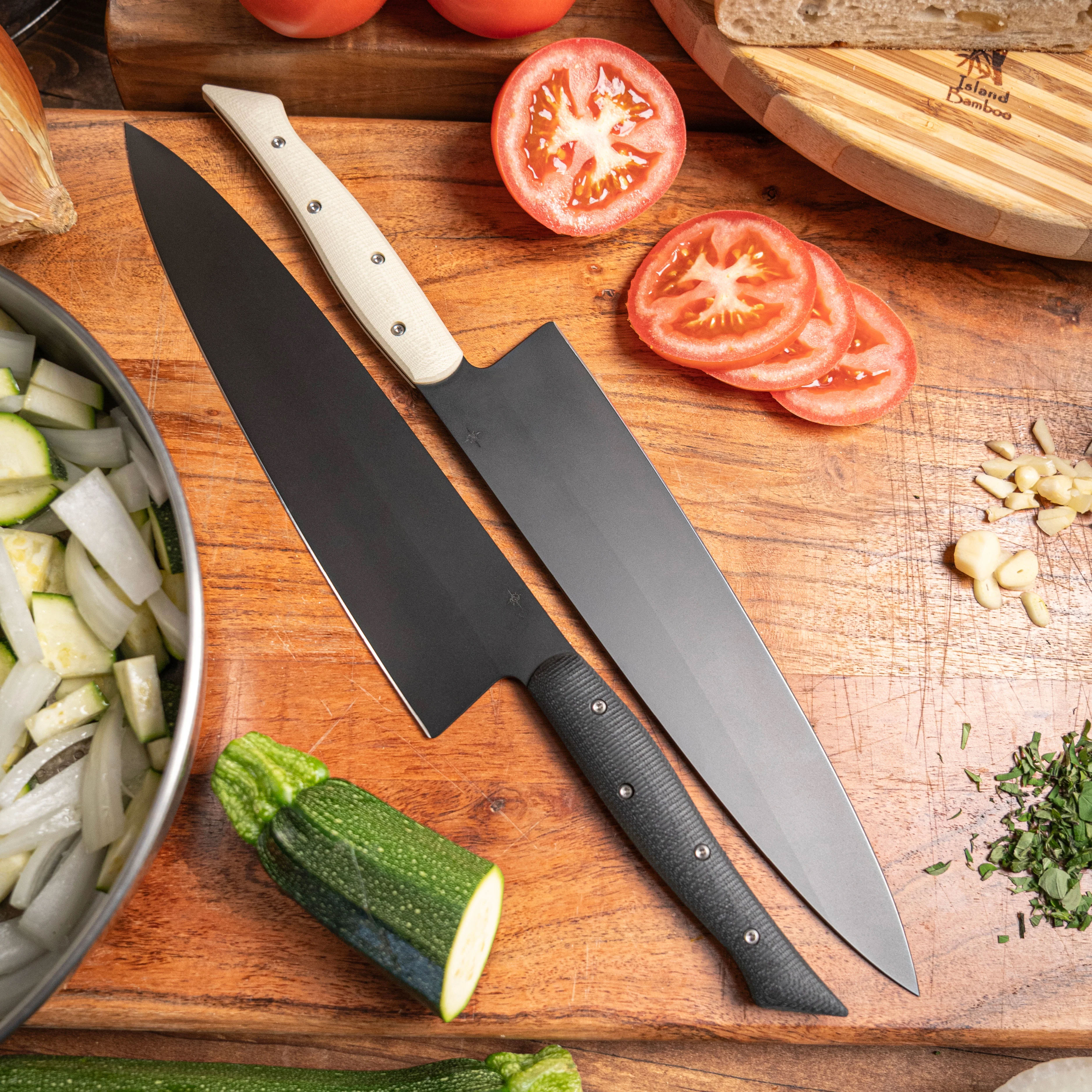 Toor Knives Myers Kitchen Chef's Knife 9.5" CPM-MagnaCut Black Blade ...