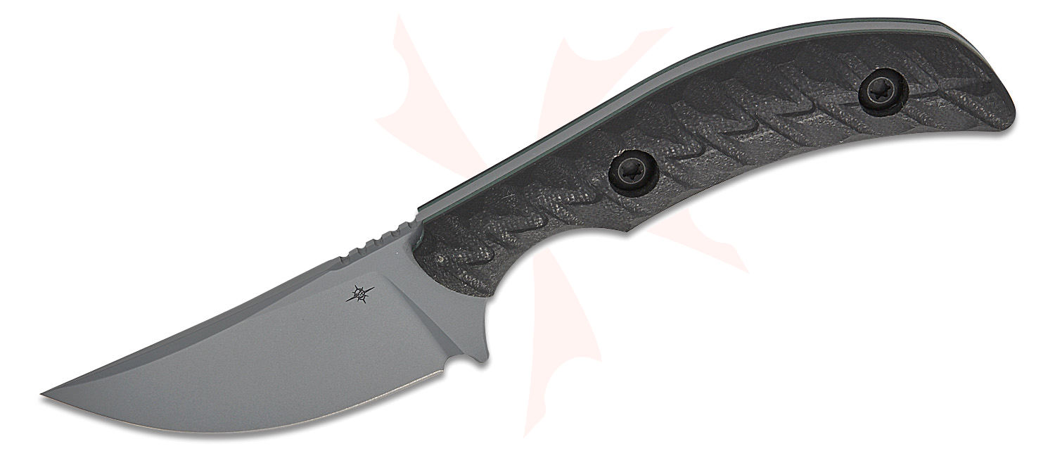 Toor Knives Shifter S Fixed Blade Knife 2.75" CPM-M4 Phantom Gray KG Gunkote Trailing Point ...