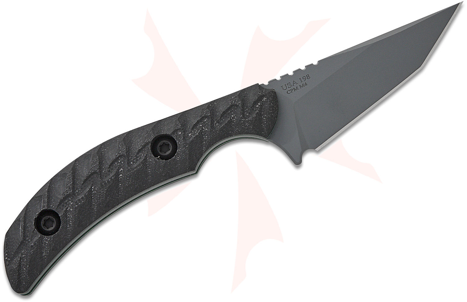 Toor Knives Shifter T Fixed Blade Knife 2.75" CPM-M4 Phantom Gray KG Gunkote Tanto Blade, Milled ...