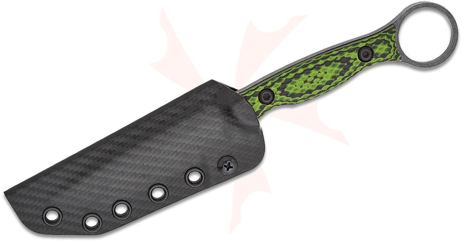 Toor Knives Serpent Fixed Blade Knife 3.75" CPM-3V Black Oxide Tanto ...