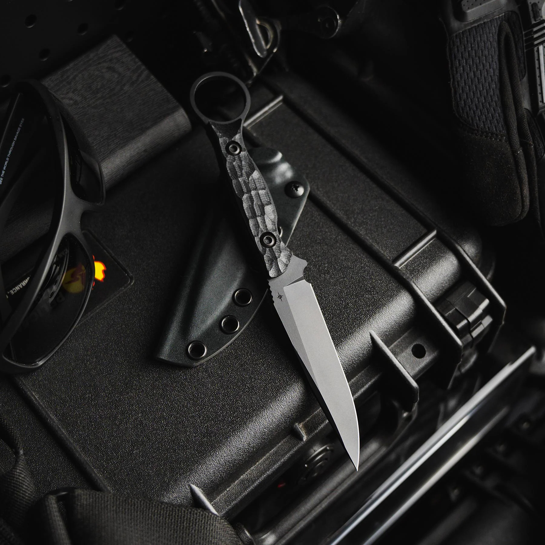 Toor Knives Serpent S Fixed Blade Knife 3.75" CPM-M4 SOCOM Black KG Gunkote Drop Point Blade ...