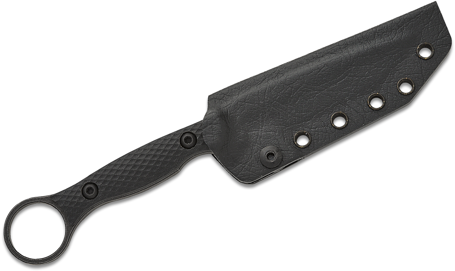 Toor Knives Serpent T Fixed Blade Knife 3.75" CPM-3V Black Oxide Tanto ...