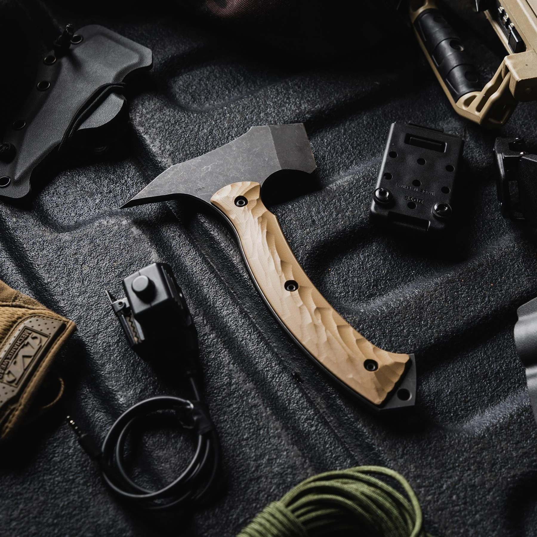 Toor Knives Tomahawk F13, 9" Overall, D2 Black Oxide Axe Head with ...