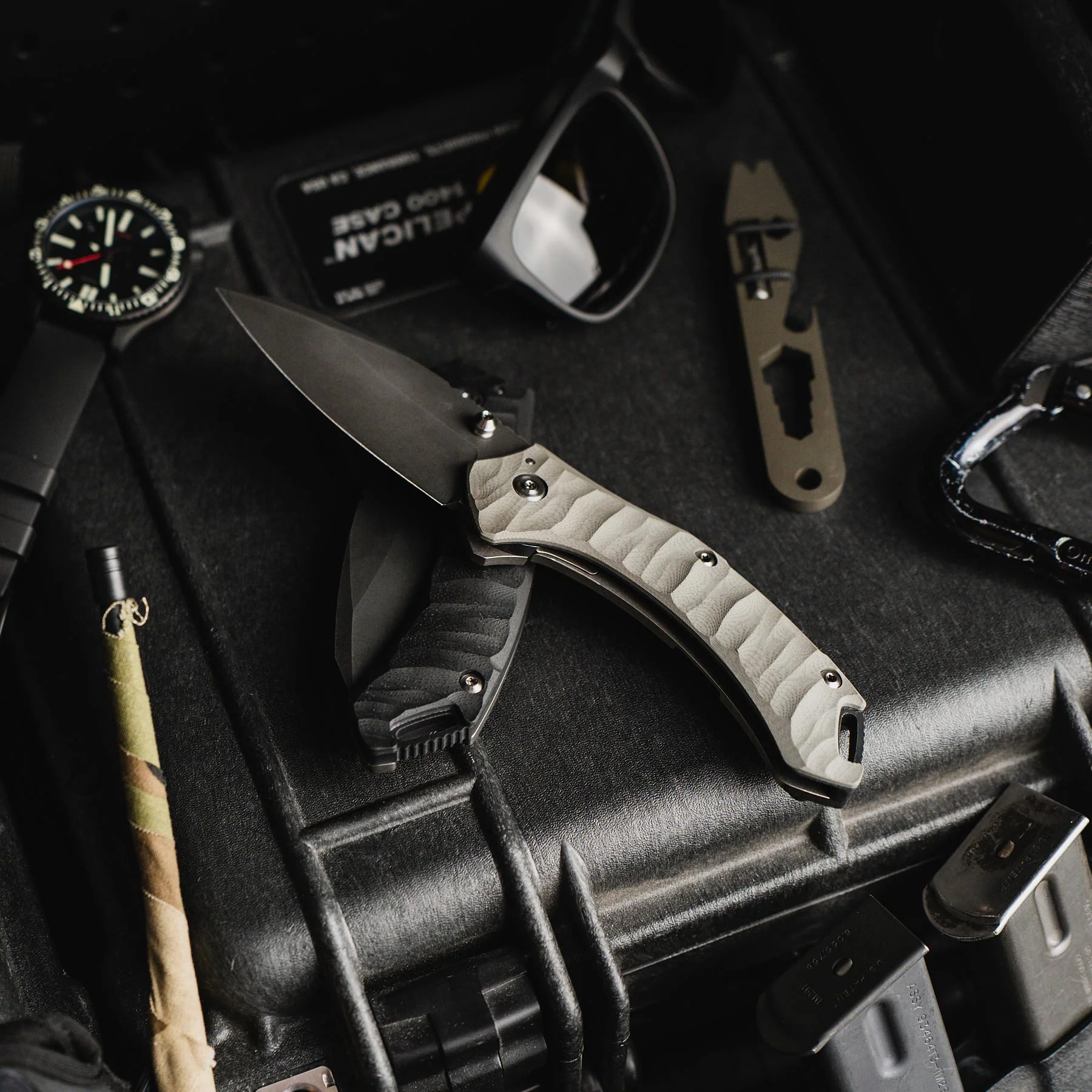 Toor Knives XT1 Charlie Folding Knife 3.25" CPM-S35VN Black Oxide Drop ...