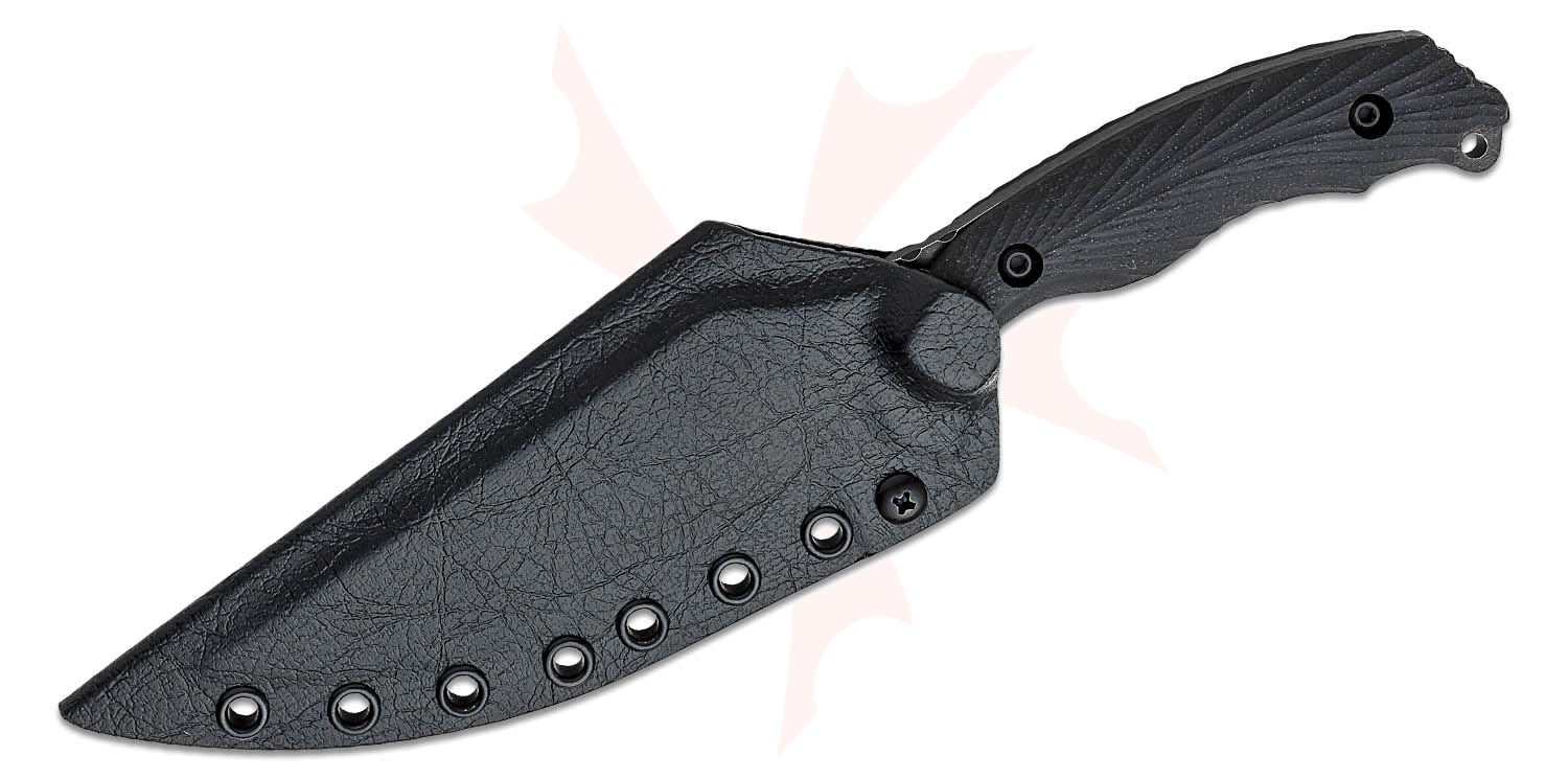 Toor Knives Raven Fixed Blade Knife 5.5" CPM-3V Black Oxide Harpoon ...