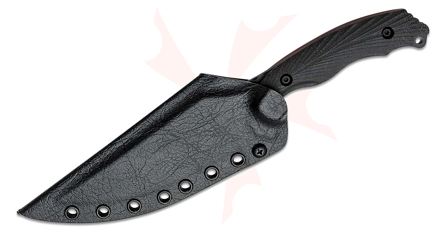 Toor Knives Raven Fixed Blade Knife 5.5" CPM-3V Shadow Black Harpoon ...