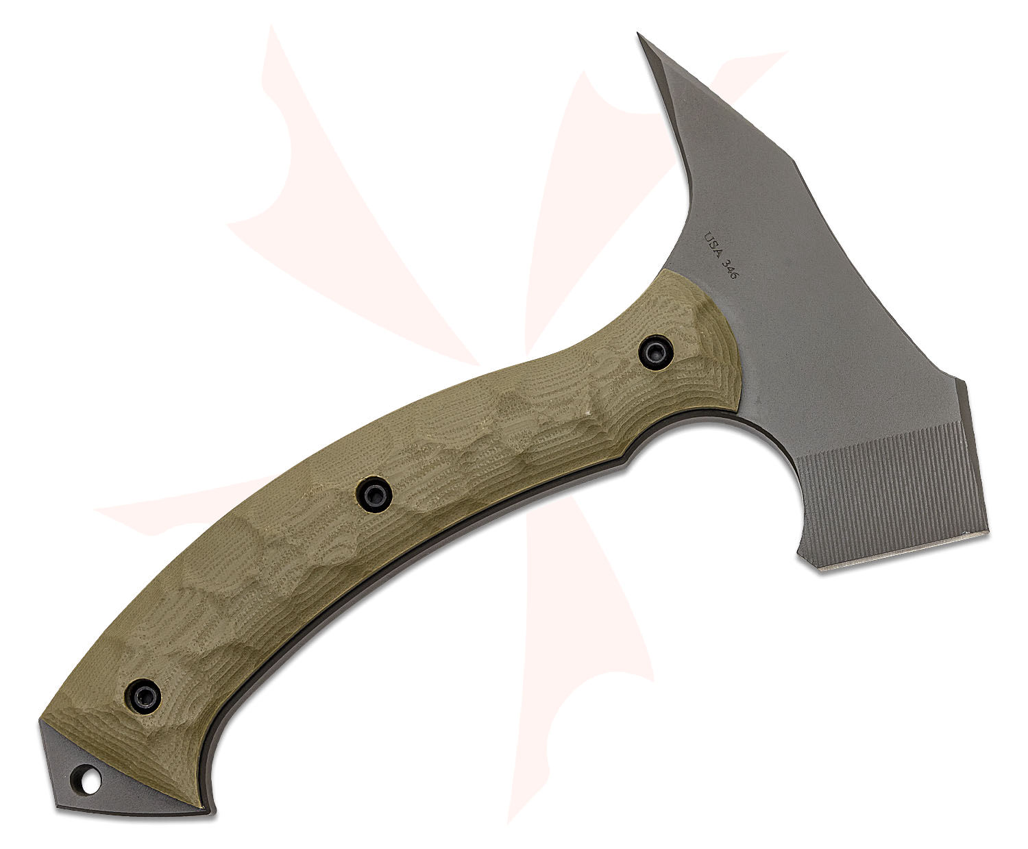 Toor Knives Tomahawk F13, 9" Overall, D2 Ranger Green Axe Head with ...