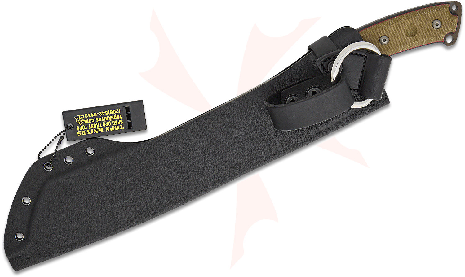 TOPS Knives El Chete Fixed 12" Midnight Bronze Camo Blade, Green/Black ...