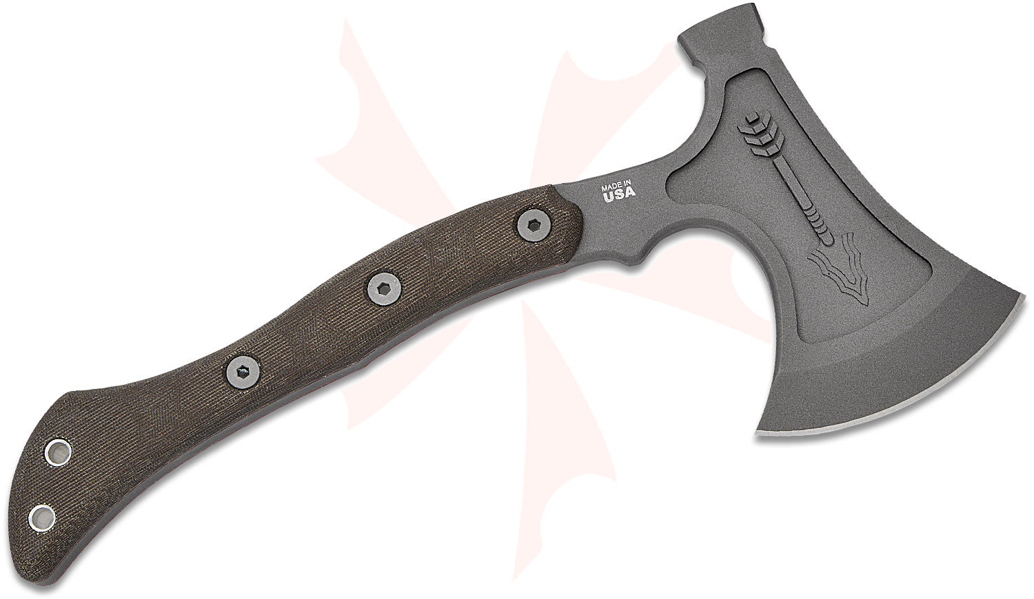 TOPS Knives Hammer Hawk Axe 14.5" Overall, Tungsten Cerakote Axe Head ...