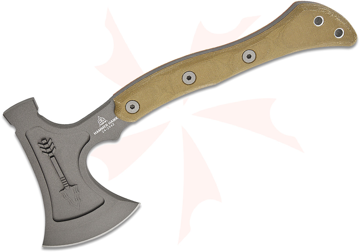 TOPS Knives Hammer Hawk Axe 14.5" Overall, Tungsten Cerakote Axe Head ...