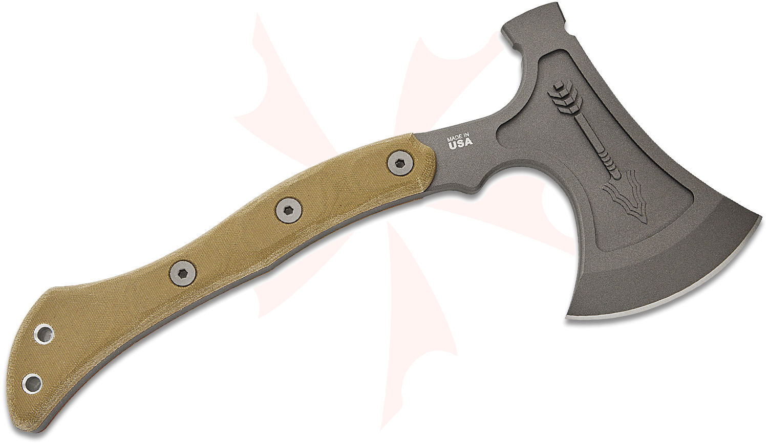 TOPS Knives Hammer Hawk Axe 14.5" Overall, Tungsten Cerakote Axe Head ...