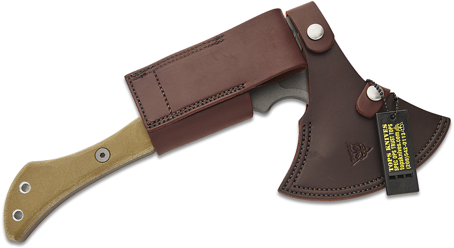 TOPS Knives Hammer Hawk Axe 14.5" Overall, Tungsten Cerakote Axe Head ...