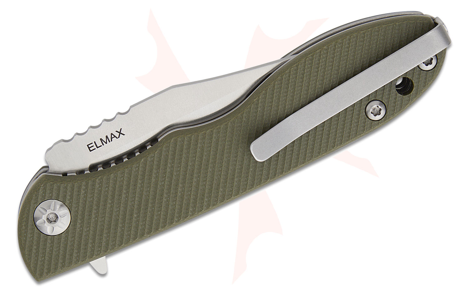 TOPS Knives Mini Scandi Liner Lock Flipper Knife 3.25" Elmax Satin Clip ...
