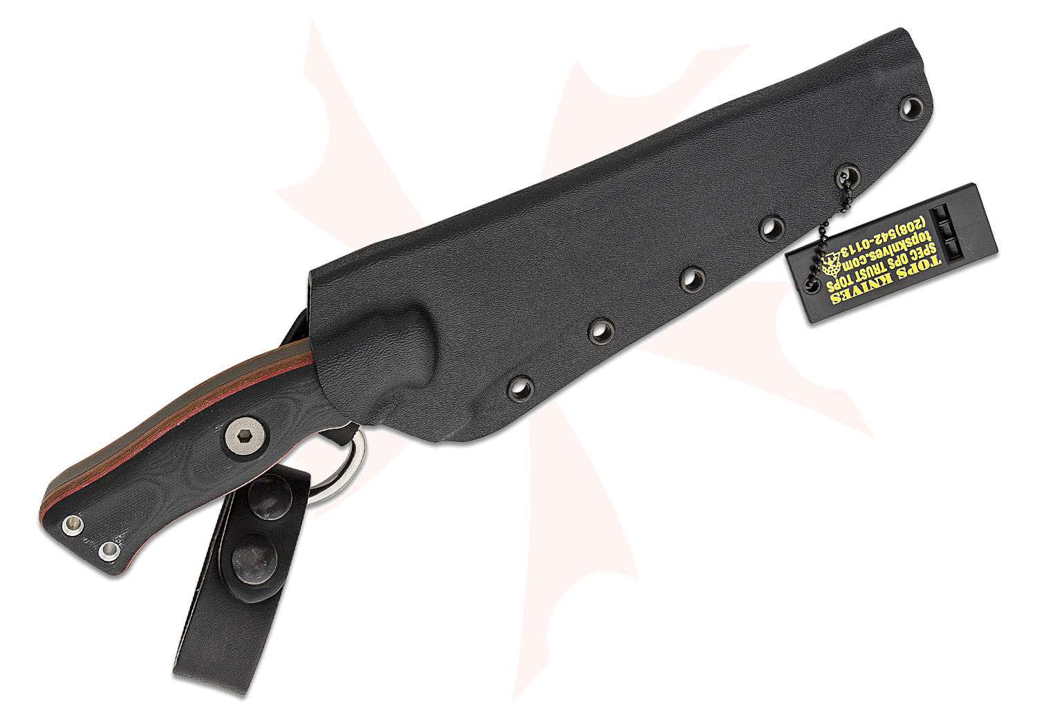 TOPS Knives Operator 7 Fixed Blade Knife 7.25" 1075 Carbon Midnight ...