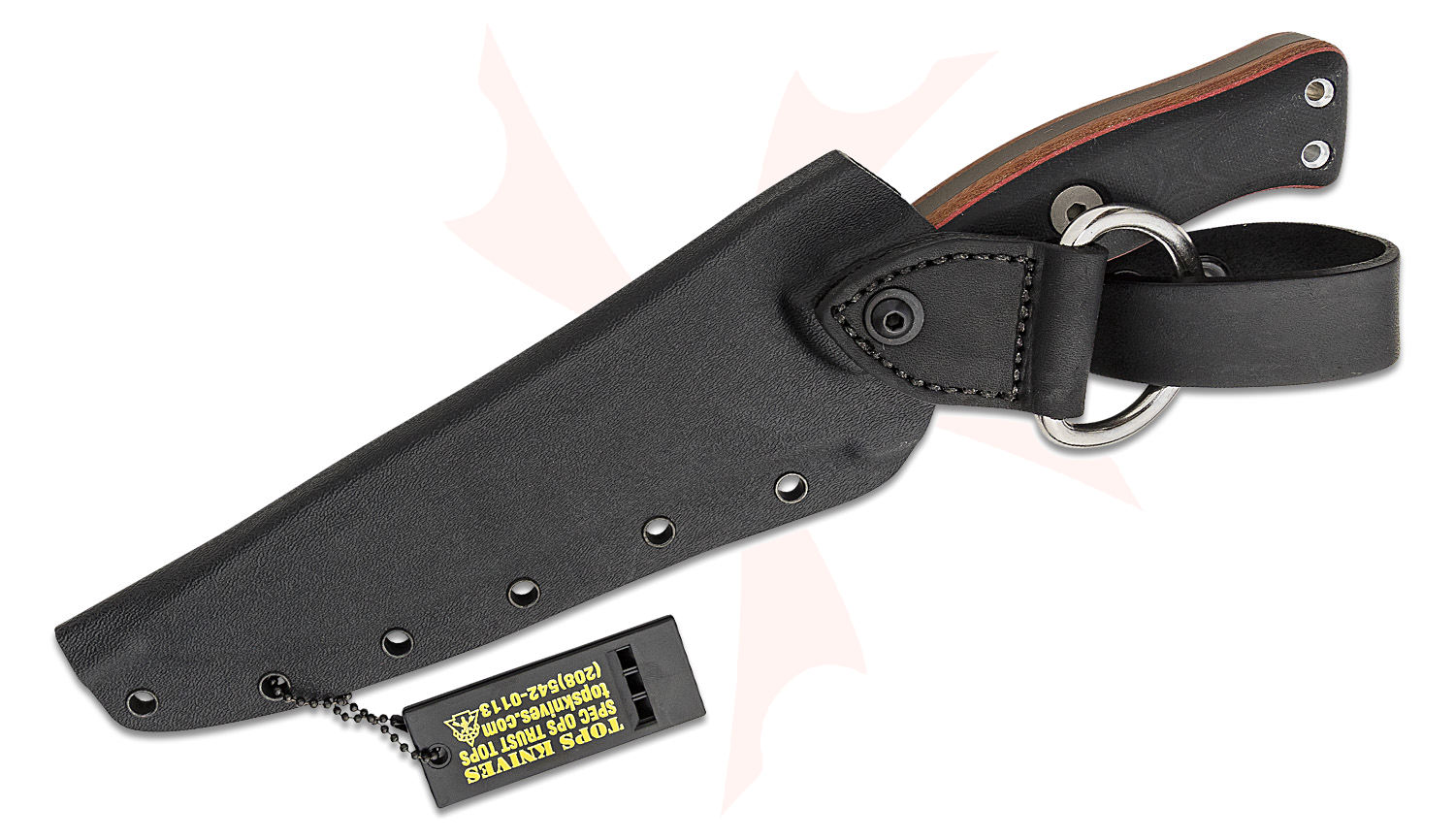 TOPS Knives Operator 7 Fixed Blade Knife 7.25" 1075 Carbon Midnight ...