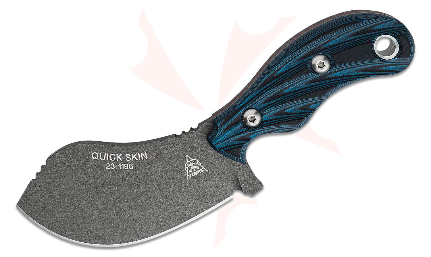 TOPS Knives QSK-02 Quick Skin Fixed Blade Knife 3.5" 1095 Tungsten ...