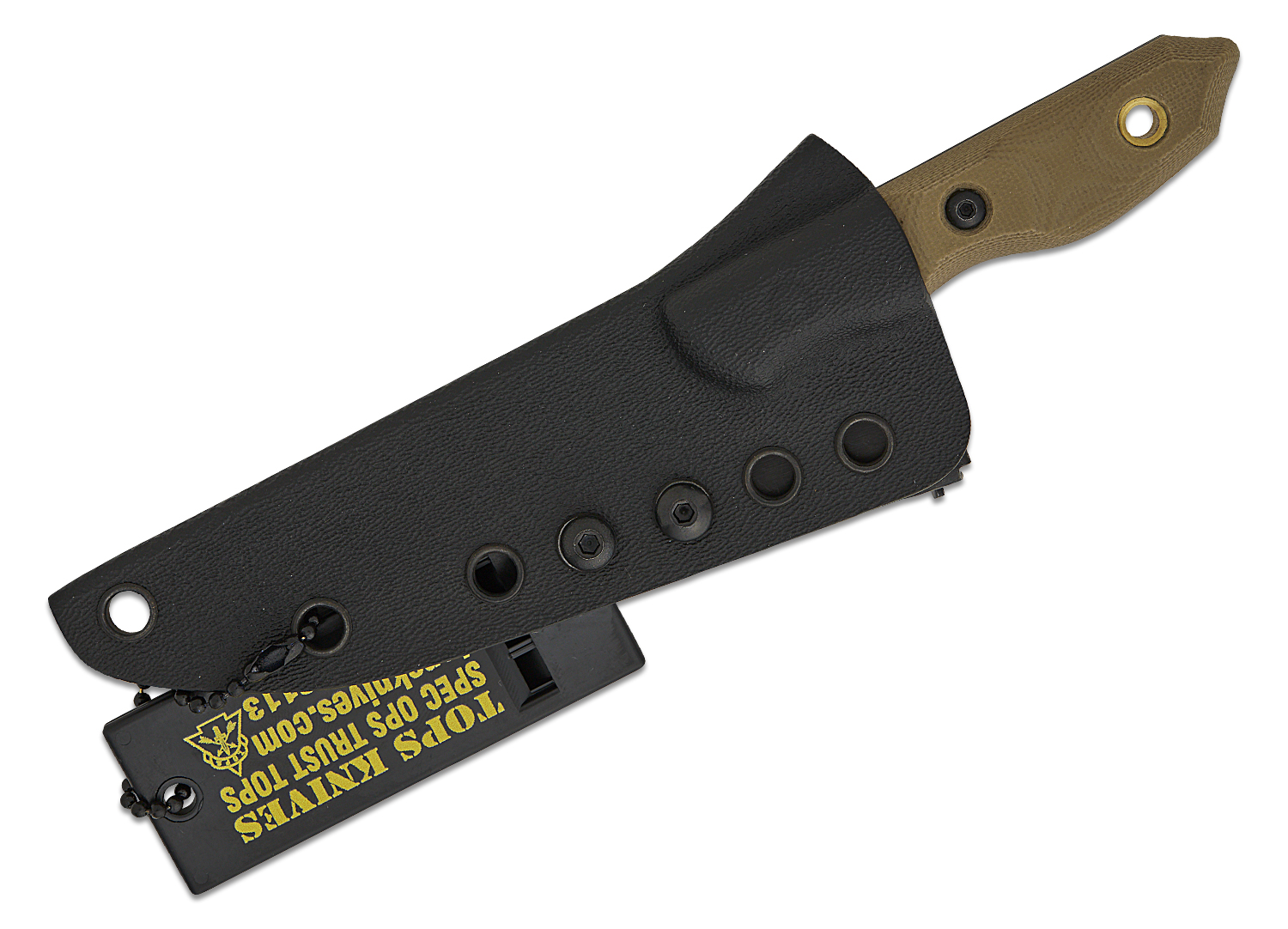 TOPS Knives Tick Fixed Blade Knife 3" 1095 Tungsten Cerakote Upswept ...