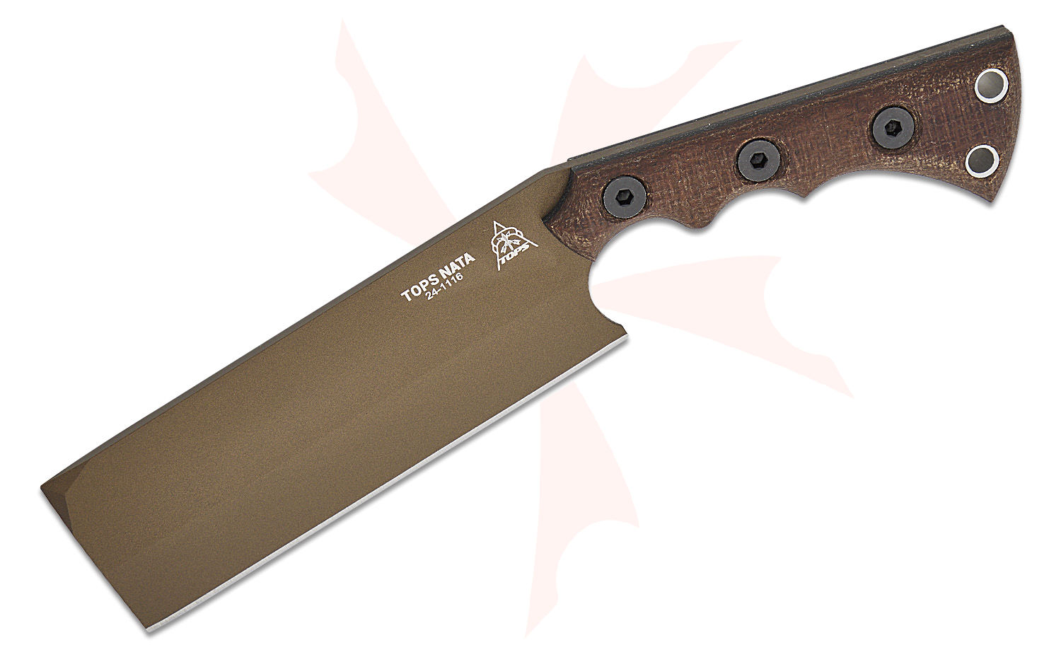 TOPS Knives Nata Fixed Blade Knife 6.5" 1095 Carbon Steel Midnight ...