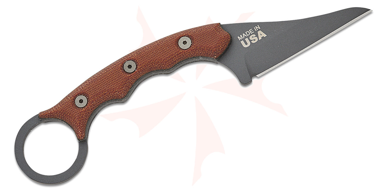 TOPS Knives Poker Fixed Blade Knife 2.5" Sniper Gray Wharncliffe Blade ...