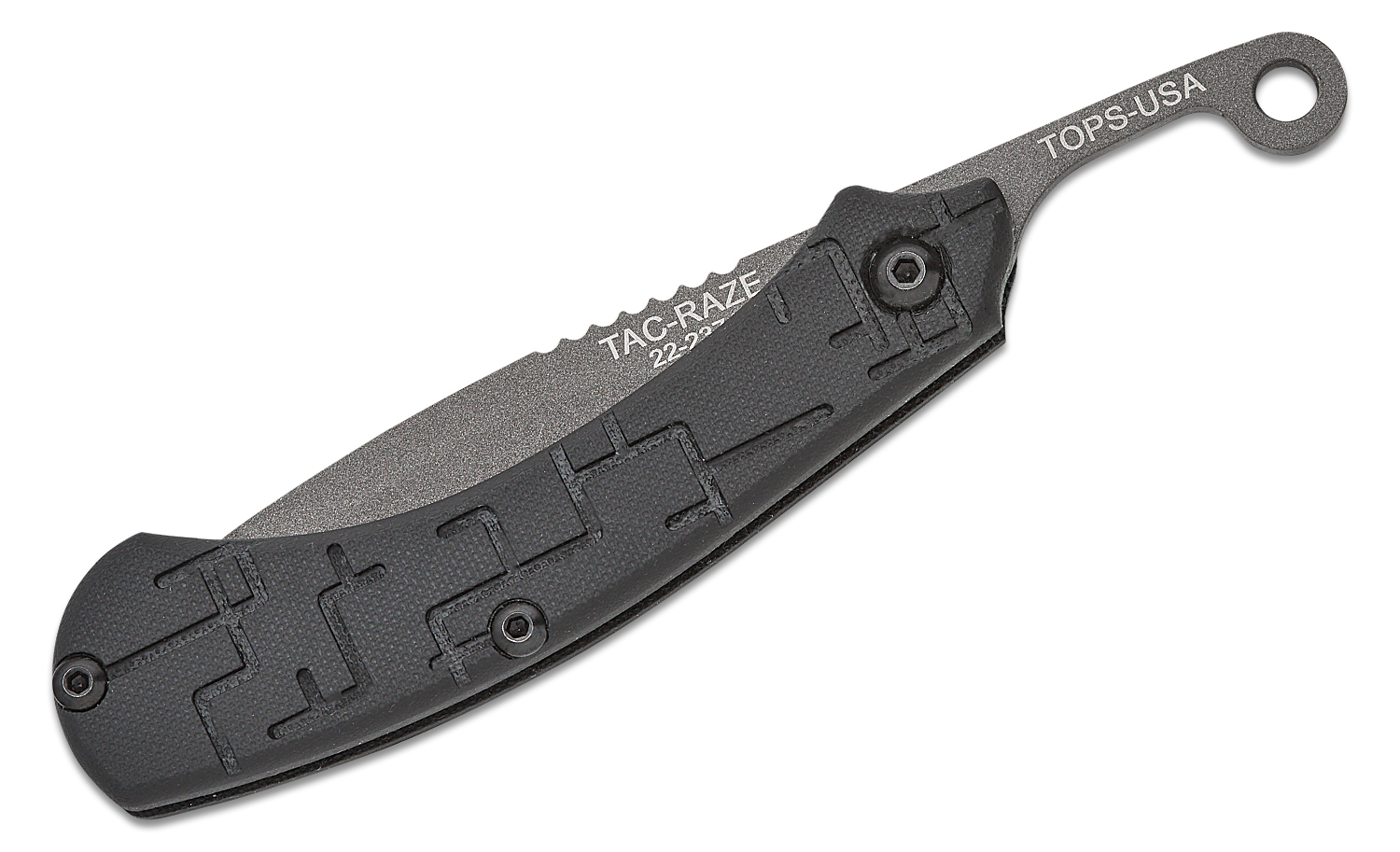 TOPS Knives Tac-Raze Friction Folding Knife 3.13" 1095 Tungsten ...