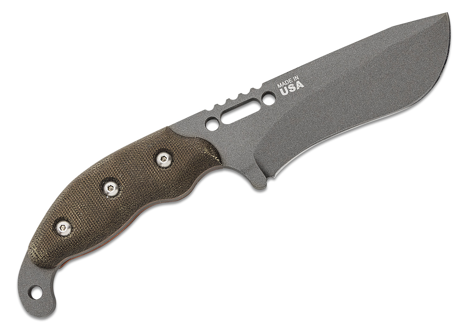 TOPS Knives Wind Runner XL SRE Fixed 5.25" 1095 Tungsten Cerakote Blade ...