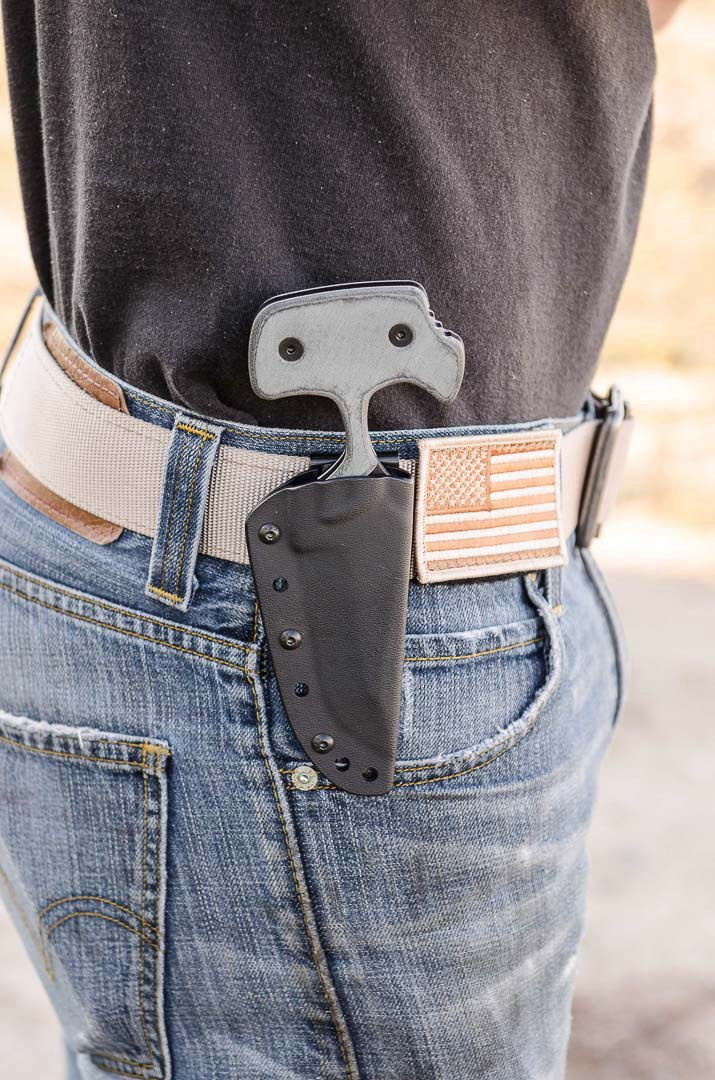 TOPS Knives Grim Ripper Push Dagger 3.75" Black 1095 Tanto Combo Blade ...