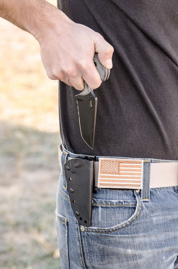 TOPS Knives Grim Ripper Push Dagger 3.75" Black 1095 Tanto Combo Blade ...