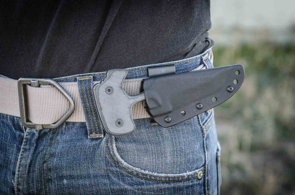 TOPS Knives Grim Ripper Push Dagger 3.75" Black 1095 Tanto Combo Blade ...