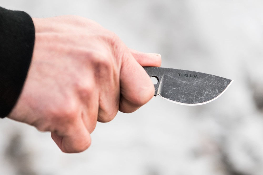 TOPS Knives Hammer Hawk Tomahawk with Backup Knife, Brown Leather ...