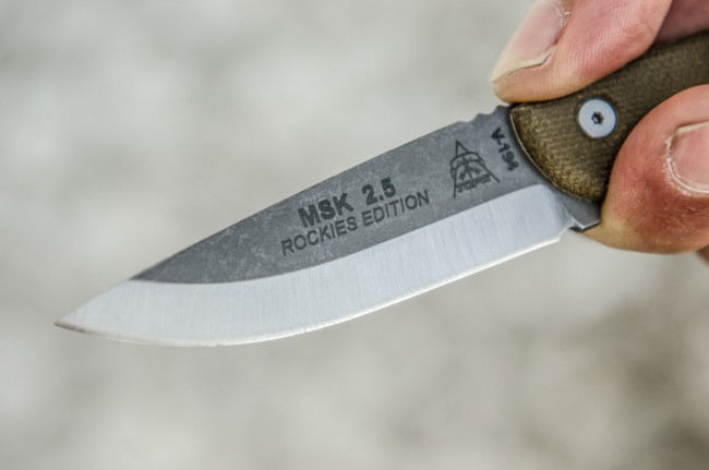 TOPS Knives Mini Scandi Knife Rockies Edition Fixed 3" 1095 Stonewashed ...