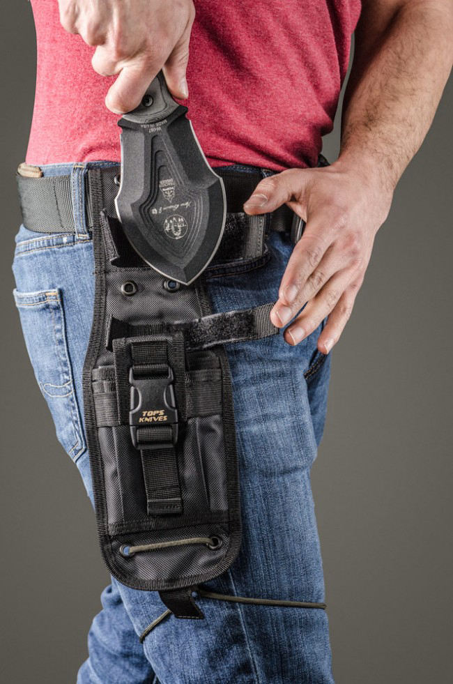 TOPS Knives Tracker Digger Fixed 4.75" Double Edge Blade, Micarta ...